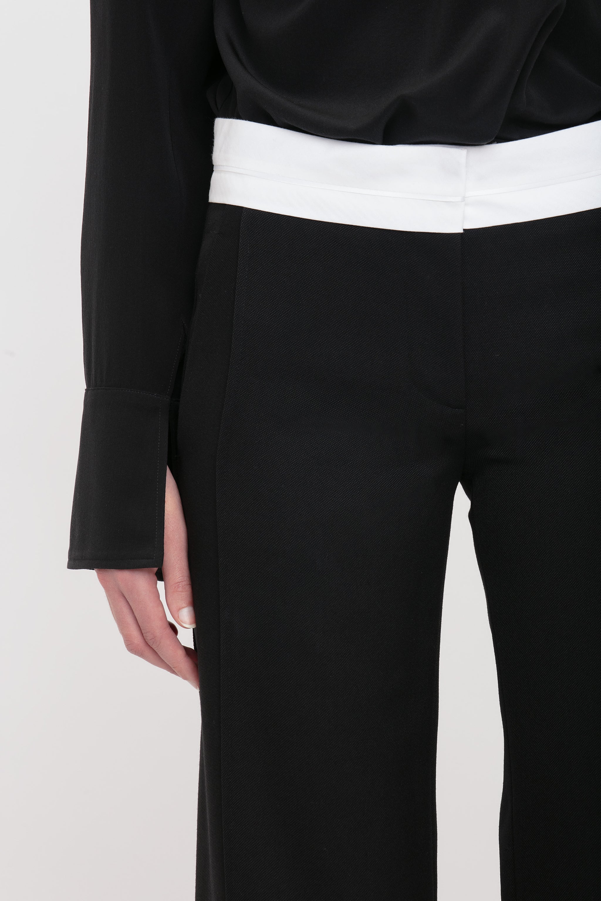 Side Panel Trouser In Black – Victoria Beckham