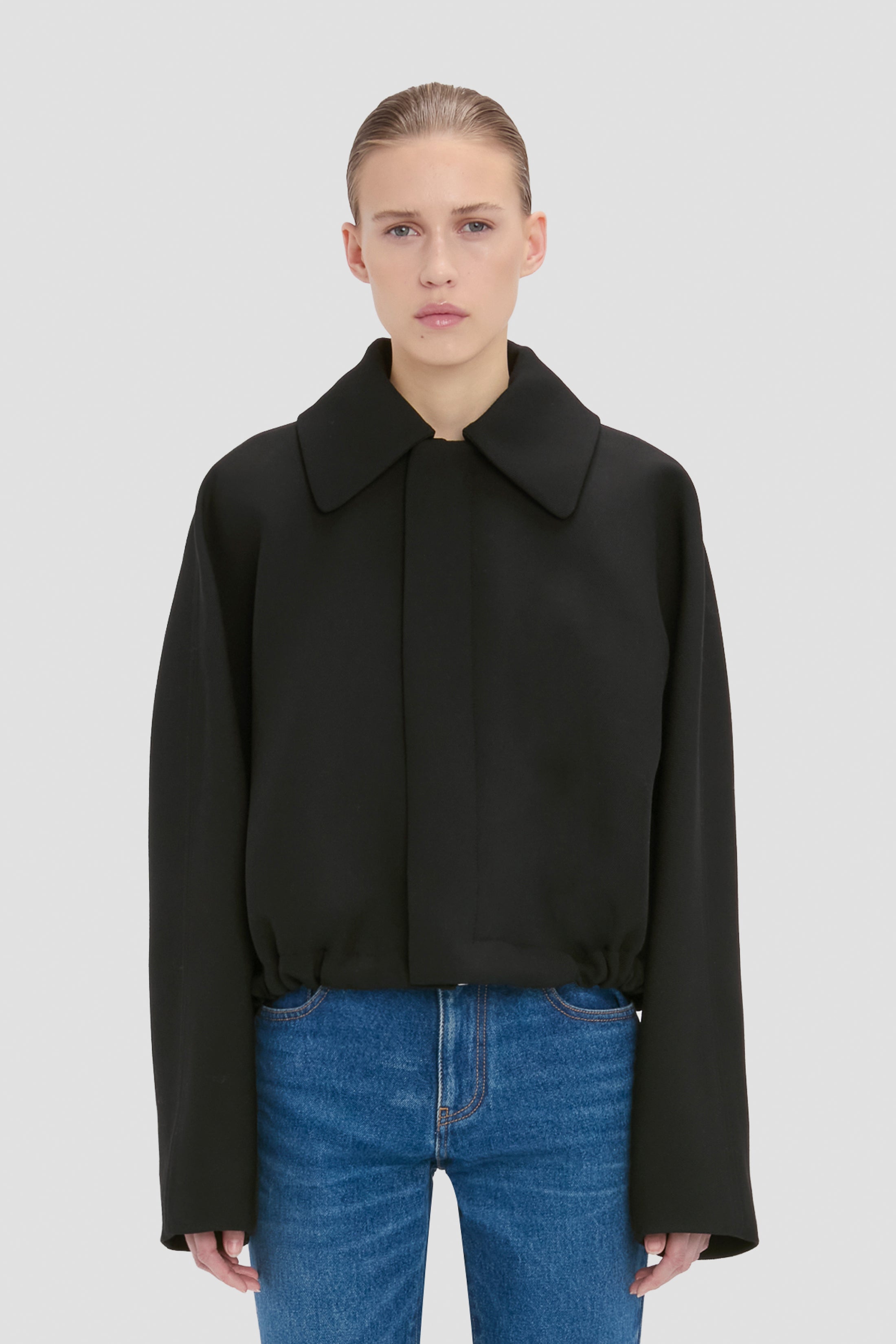 Arden Bomber Jacket In Black – Victoria Beckham UK