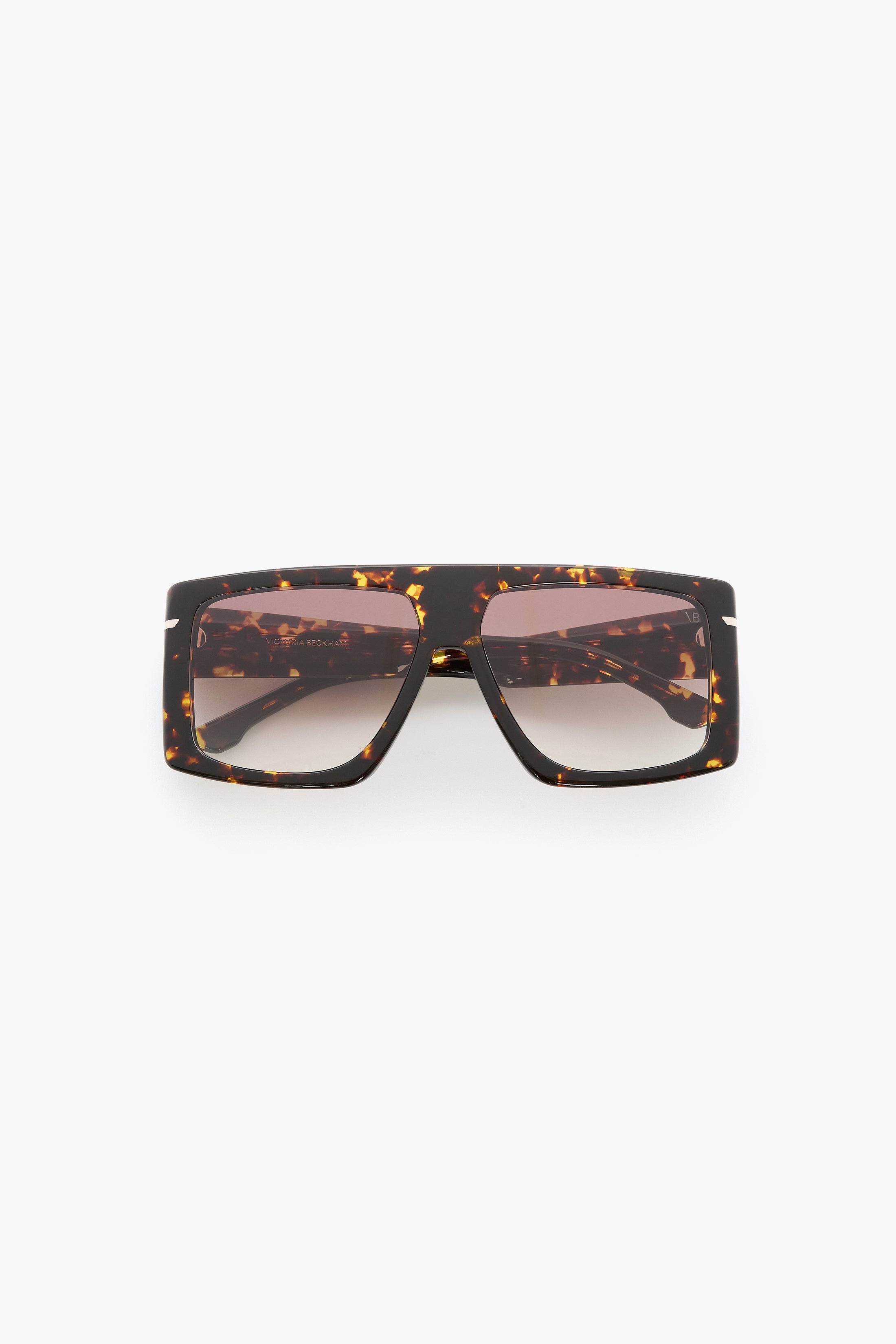 Oversized Flat Top Frame In Havana – Victoria Beckham UK