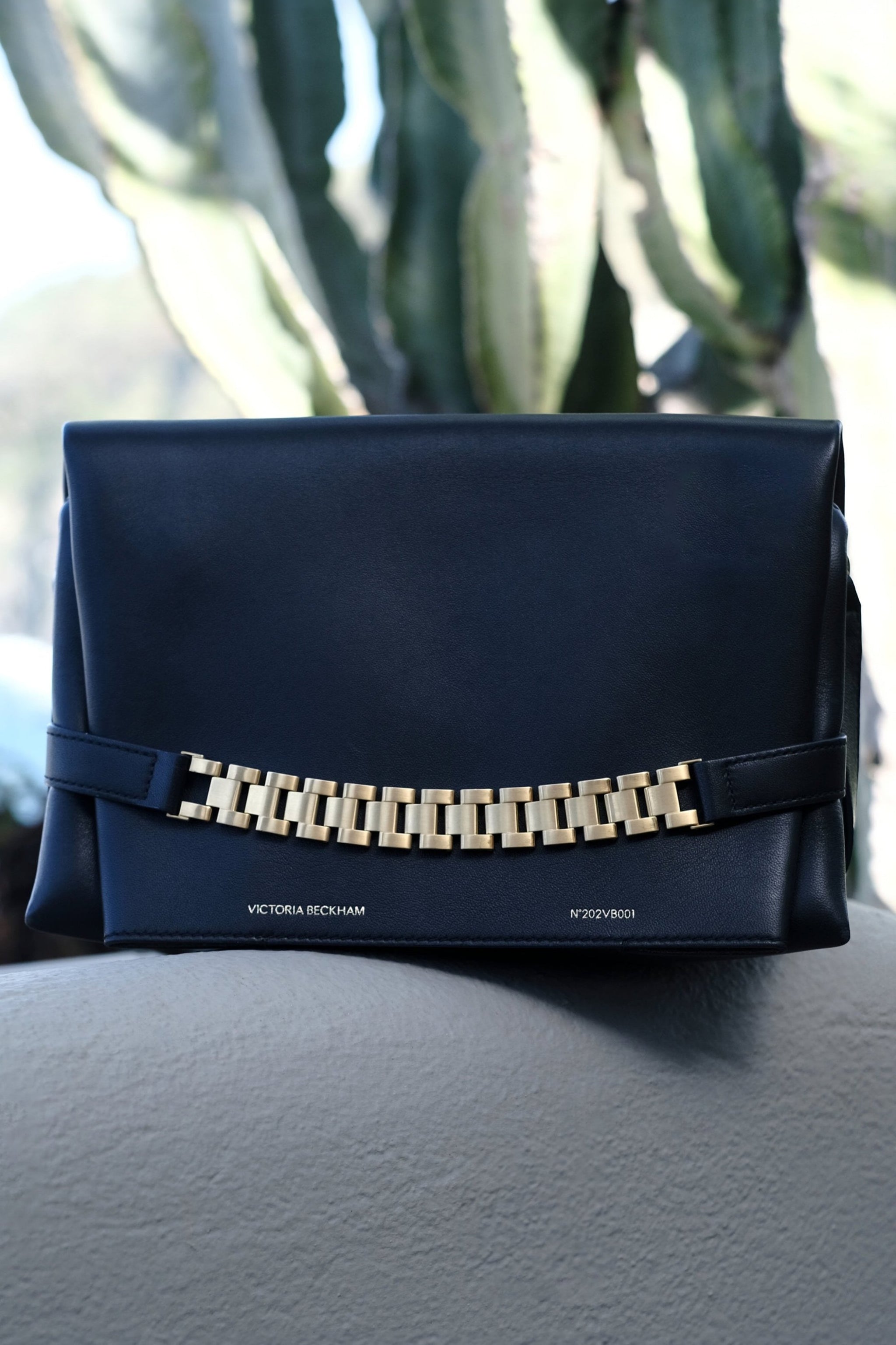 Chain Pouch Bag With Strap In Black Leather – Victoria Beckham UK