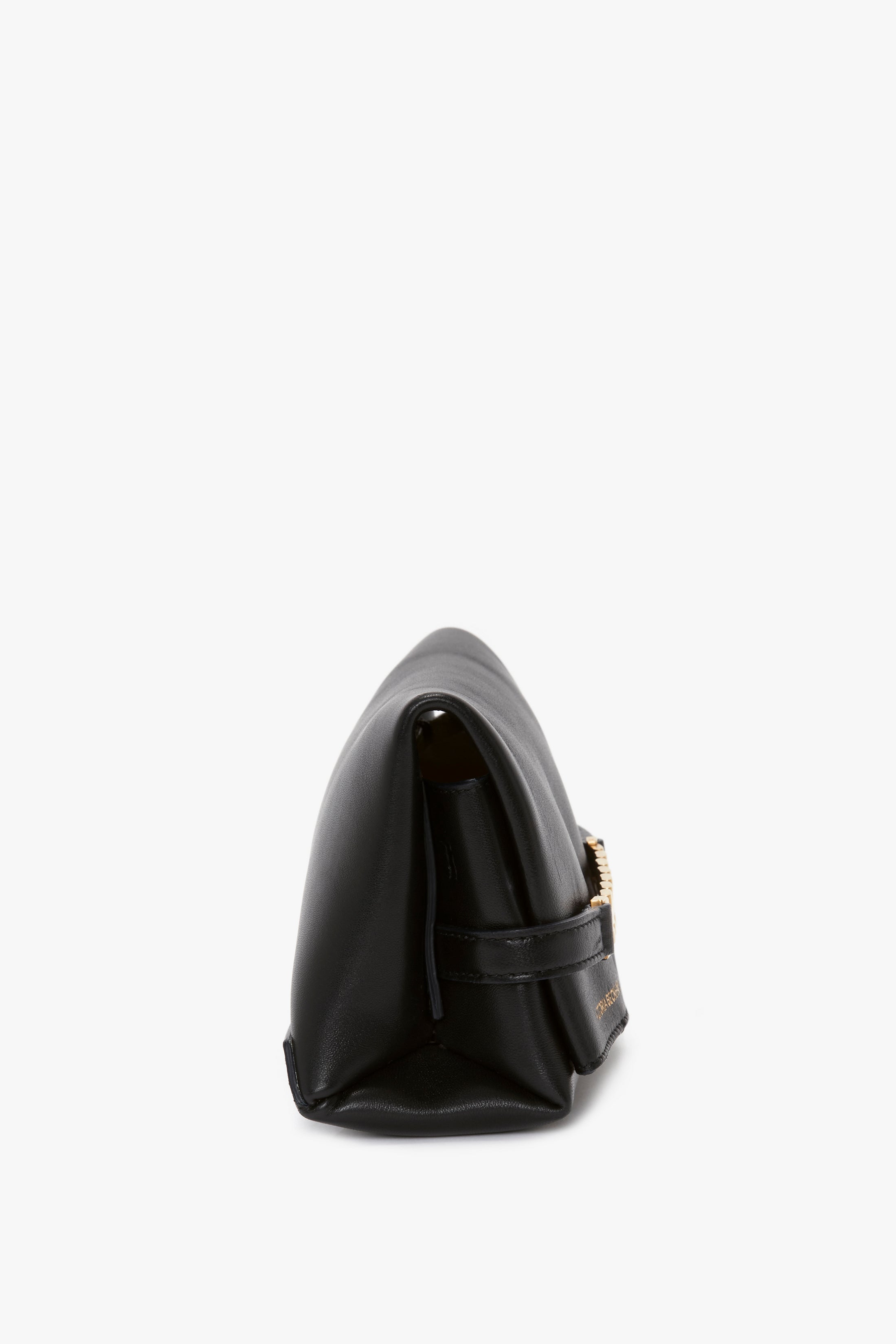 Mini Chain Pouch Bag With Long Strap In Black Leather – Victoria Beckham UK
