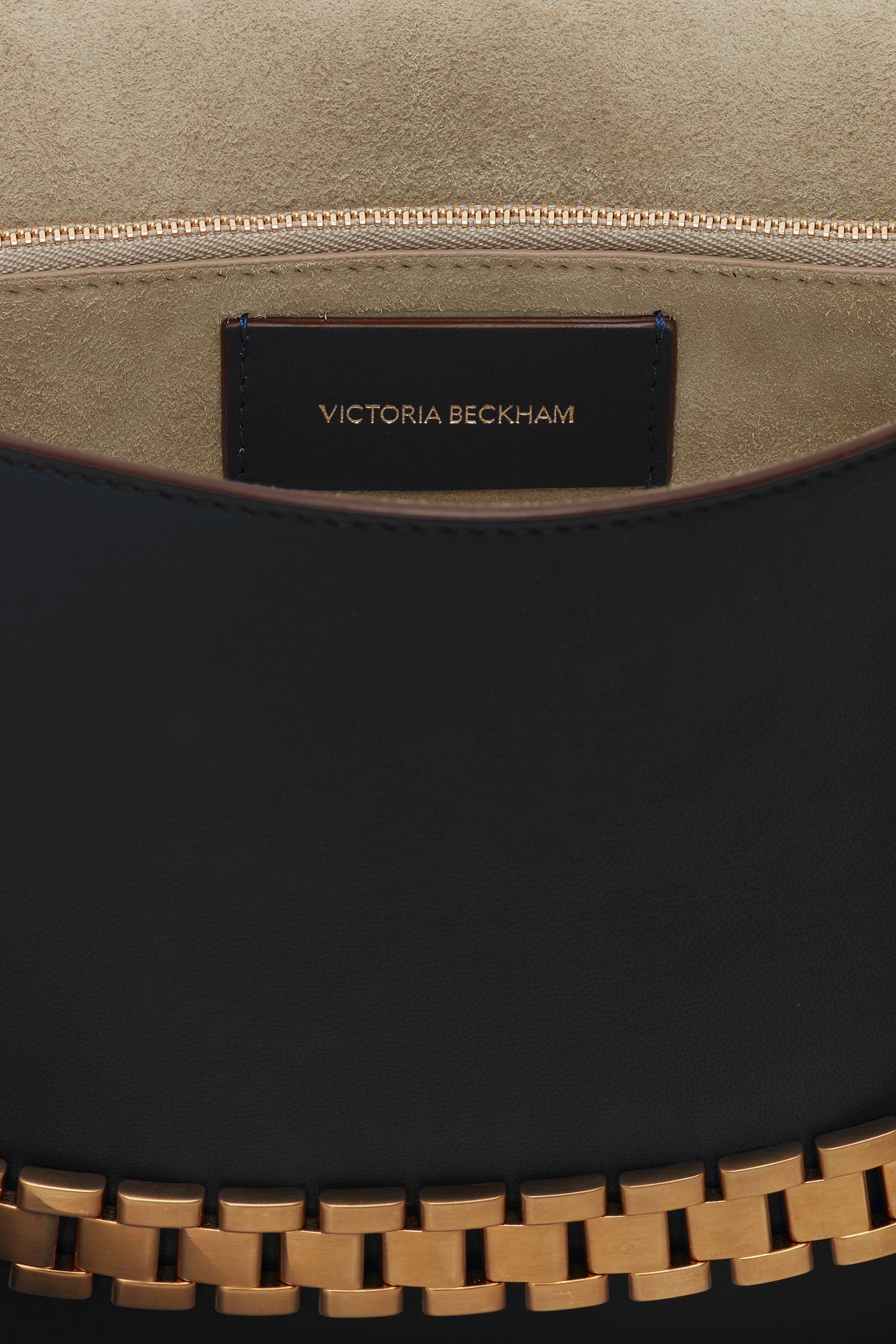 Chain Pouch Bag With Strap In Black Leather – Victoria Beckham UK